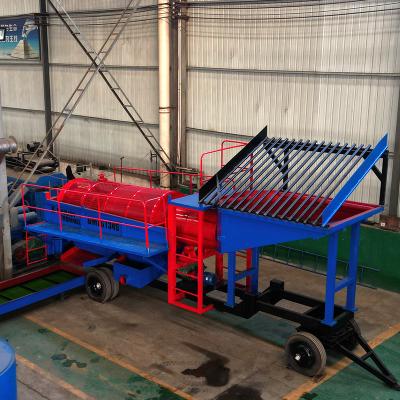 China 20 TPH Capacity Mobile Gold Washing Trommel Plant for Alluvial Gold Mining Equipment for sale