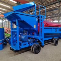 China Mobile Gold Washing Plant with Customizable Discharge Size Sand Rotary Trommel Screen for sale