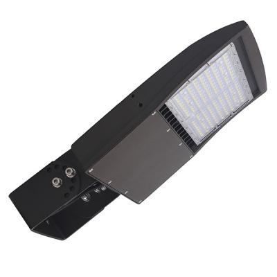 China 100W DLC LED Shoebox Light 14000LM 5000K Outdoor Pole Mount with Slip Fitter for sale