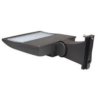 China 100W LED Shoebox Light with Arm Mount 14000lm 5000K DLC UL 5 Year Warranty for sale