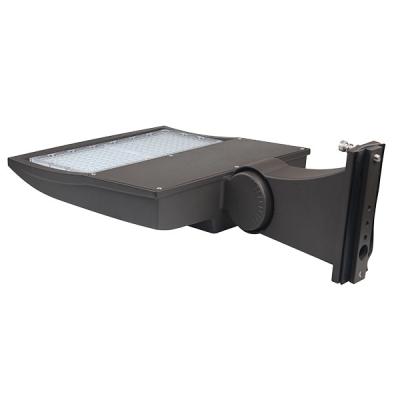 China 100W LED Shoebox Light with Arm Mount 14000lm 5000K DLC UL 5 Year Warranty for sale