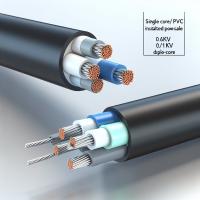 China Single Core/Multi Core PVC Insulated Power Cable with Rated Voltage of 0.6/1kV and Varies Conductor Size for sale