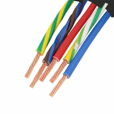 China Black/ Red/ Blue/ Yellow/ Green/ White Copper Conductor Cable with PVC Insulation Material for sale