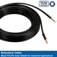 China TUV Certified Flame Retardant Cable Black PVC/PE Outer Sheath for Industrial Applications for sale