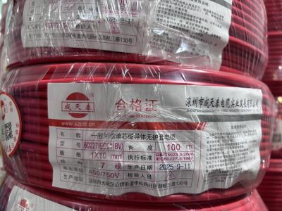 China Round Shape Copper Building Wire with PVC Insulation Material 450 / 750V for sale