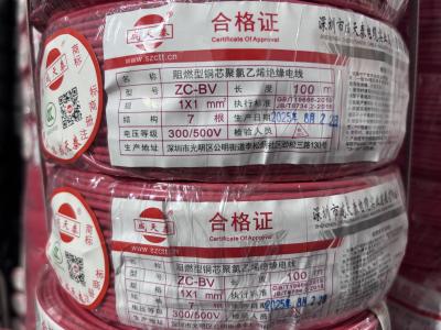 China Red Copper Building Wire Featuring Solid Or Stranded Conductor and Rated Voltage 300 / 500 V Suitable for Residential Wiring Projects for sale