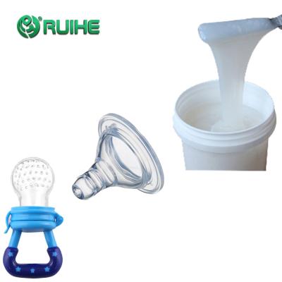 China FDA Two Components Liquid Silicone Rubber Food Grade Baby Nipples Aging Resistance for sale