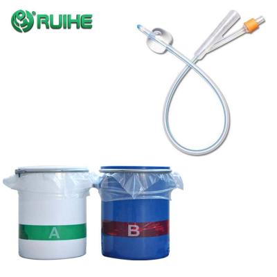 China LFGB LSR Liquid Silicone Rubber Platinum Catalysts Compound Medical Balloon Hardness 60 Shore for sale