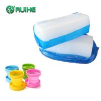 China DBPH Cured HTV Silicone Rubber 10-80 Shore A Hardness Folding Cup for sale