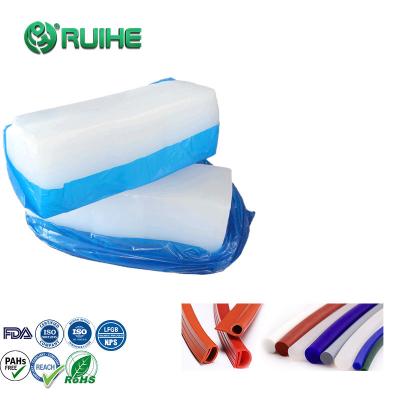 China HTV Solid Silicone Rubber 7042P-1 Platinum Cure System Transparent For Extrusion Silicone Tubing & Wire Insulation for sale