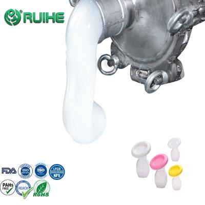 China Food Grade Liquid Silicone Rubber with 20-70 Shore A Hardness 500% Elongation and 30-35 s Curing Time for Baby Nipples Manufacturing for sale