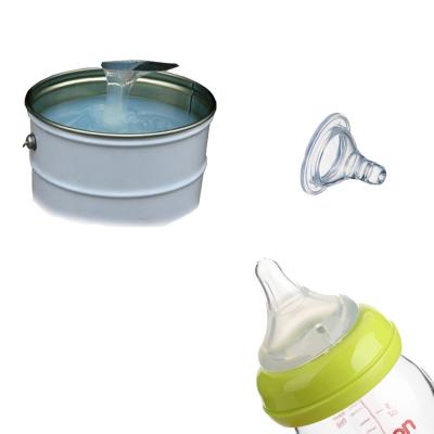 China High Transparency Food Grade LSR Liquid Silicone Rubber with 50 Shore A Hardness and 1:1 Mixing Ratio for Baby Nipples for sale