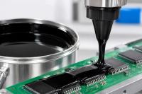 China RUIHE 6250-50AS-DIAB Antistatic Liquid Silicone Rubber for Chip Encapsulation, 52 Shore A, Black for sale