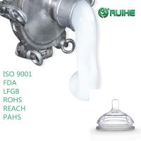 China Food Grade Injection Liquid Silicone Rubber Hardness 50 Shore A High Transparent Baby Feeder Nipple for sale