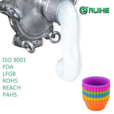 China Low Viscosity Platinum Food Grade Liquid Silicone Rubber 1A / 1B Mix By Volume for sale