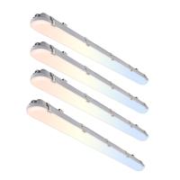China IP66 ETL FCC 15W-100W Vapor Triproof Light Led Flat Tri-Proof Batten For Warehouse Food Dust Factory Cold Storage for sale