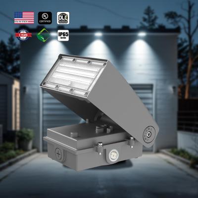 China 120W ETL Full Cut off Fixture LED Wall Pack Light IP65 Adjustable 3000K-5000K Dimmable for sale