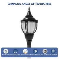 China UL Outdoor LED Post Top Light Us Stock IP65 Aluminum 30W 50W 60W 80W 100W LED Garden Light For Parking Area Yard for sale