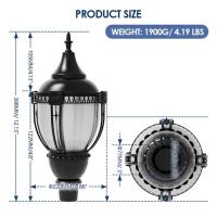 China UL Outdoor LED Post Top Light Us Stock IP65 Aluminum 30W 50W 60W 80W 100W LED Garden Light For Parking Area Yard for sale