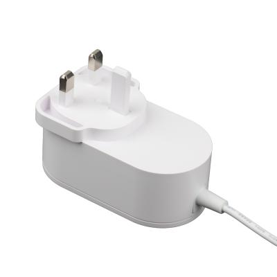 China Analog 22.5W 2.5A 9V AC DC Power Adapter With UK Plug UKCA Certificated for sale