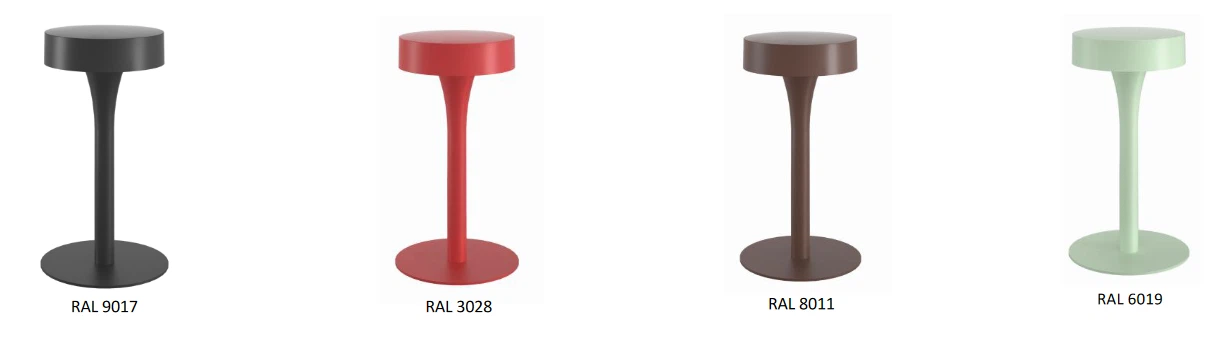 Different finished colors for outdoor IP65 portable led table lamps