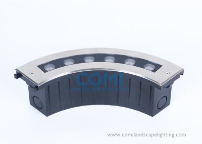 China Recessed IP67 LED Inground Lights Curved Shaped 24VDC 220V 12W 18W For Garden for sale