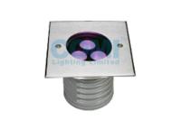 China 3 * 2W 6W 7W Square Deep Recessed High Power LED Inground Light 450LM for sale