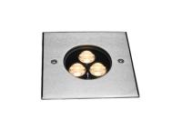 China 3 * 2W 6W 7W Square Front Cover Asymmetrical LED Inground Light for sale