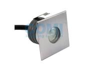 China B2XAS0157, B2XAS0118(RGB) 1 * 2W 3W Square Cover Recessed LED Inground Lights With External Driver for Outdoor Lighting for sale
