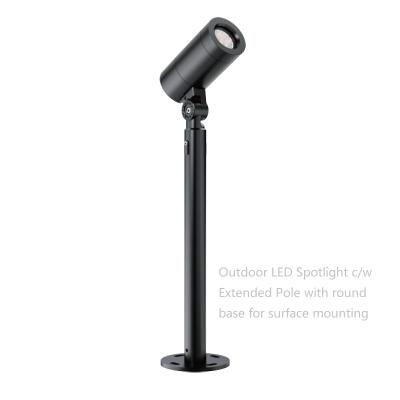 China 2W 3W 4W 6W Outdoor LED Spotlight with Extended Pole for Wall / Ceiling/ Ground Surface Mouting for sale