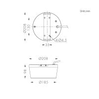 China Outdoor IP66 Waterproof Ceiling Surface Mounted LED Downlights  24W Or 48W DALI Dimming Or DMX512 Control For Architecture And Landscape  Lighting for sale