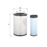 China Hydwell Truck Engine Air Filter Cartridge A2709S 4286128 4286130 8-98071421-0 8-98071422-0 for sale