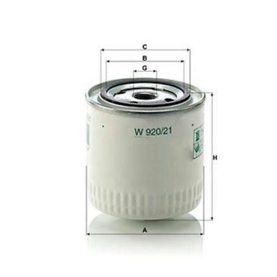 China Excavator Compatible W920 Hydwell Lube Oil Filter 93x93x112mm for Truck Tractor Engines for sale
