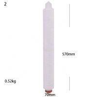 China Industrial Water Purification PP Pleated Filter Cartridge 20 40 60 Inch 70x70mm for sale