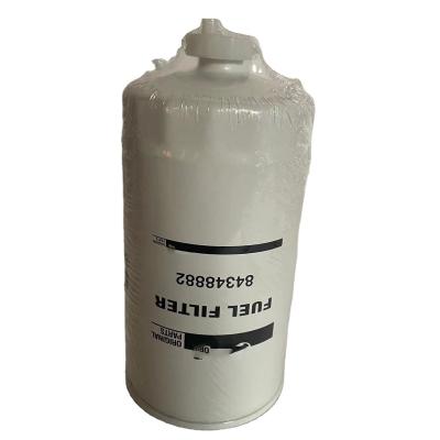 China Excavator Loader Fuel Filter 84348882 98mm OD M16x1.5 Thread 195.5mm Length for sale