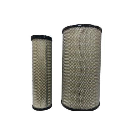 China Excavator Air Filter Cartridge Set YA00007606 YA00007394 P532503 Fiberglass for sale