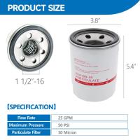 China Fuel Filter R18189-30 Aluminum Alloy 30 Micron 1 Inch for Car Fitment for sale