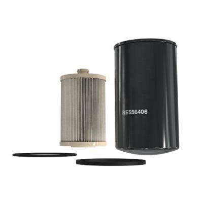 China Iron and Filter Paper Fuel Filter Kit 110x237mm 102x160mm for Tractor Excavator Engines RE556406 for sale