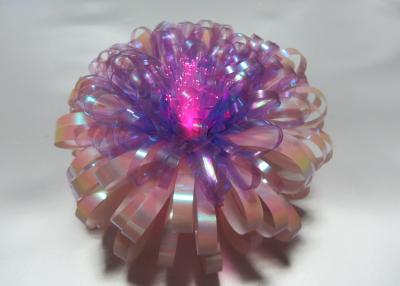 China Iridescent film Optical Fiber LED Ribbon Bow , 3.75
