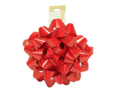 China Lacquer , metallic Medium Size Red yellow green christmas gift bow 5.5 Inch Diameter for sale