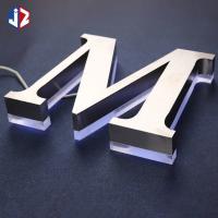 China DC 12V Advertising LED Backlit Signage Brushed Stainless Steel Backlit Signs for sale
