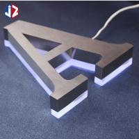 China DC 12V Advertising LED Backlit Signage Brushed Stainless Steel Backlit Signs for sale