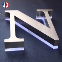 China DC 12V Advertising LED Backlit Signage Brushed Stainless Steel Backlit Signs for sale