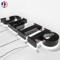 China Waterproof LED Backlit Signage Acrylic Black Titanium For Logo for sale