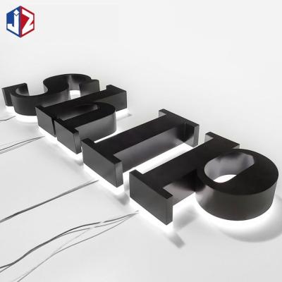 China Waterproof LED Backlit Signage Acrylic Black Titanium For Logo for sale
