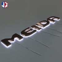 China AC 100V-240V Backlit Stainless Steel Letters 3D Illuminated Signage for sale