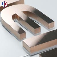 China AC 100V-240V Backlit Stainless Steel Letters 3D Illuminated Signage for sale
