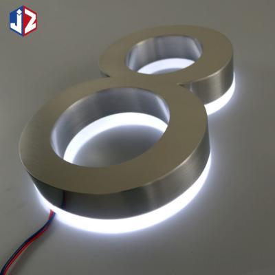 China Wall Mounted LED Backlit Sign Board Stainless Steel LED Channel Letters Sign for sale