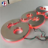 China Wall Mounted LED Backlit Sign Board Stainless Steel LED Channel Letters Sign for sale