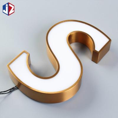 China Outdoor Advertising Front Lit Signage Anti Rust 3D Metal Signs for sale